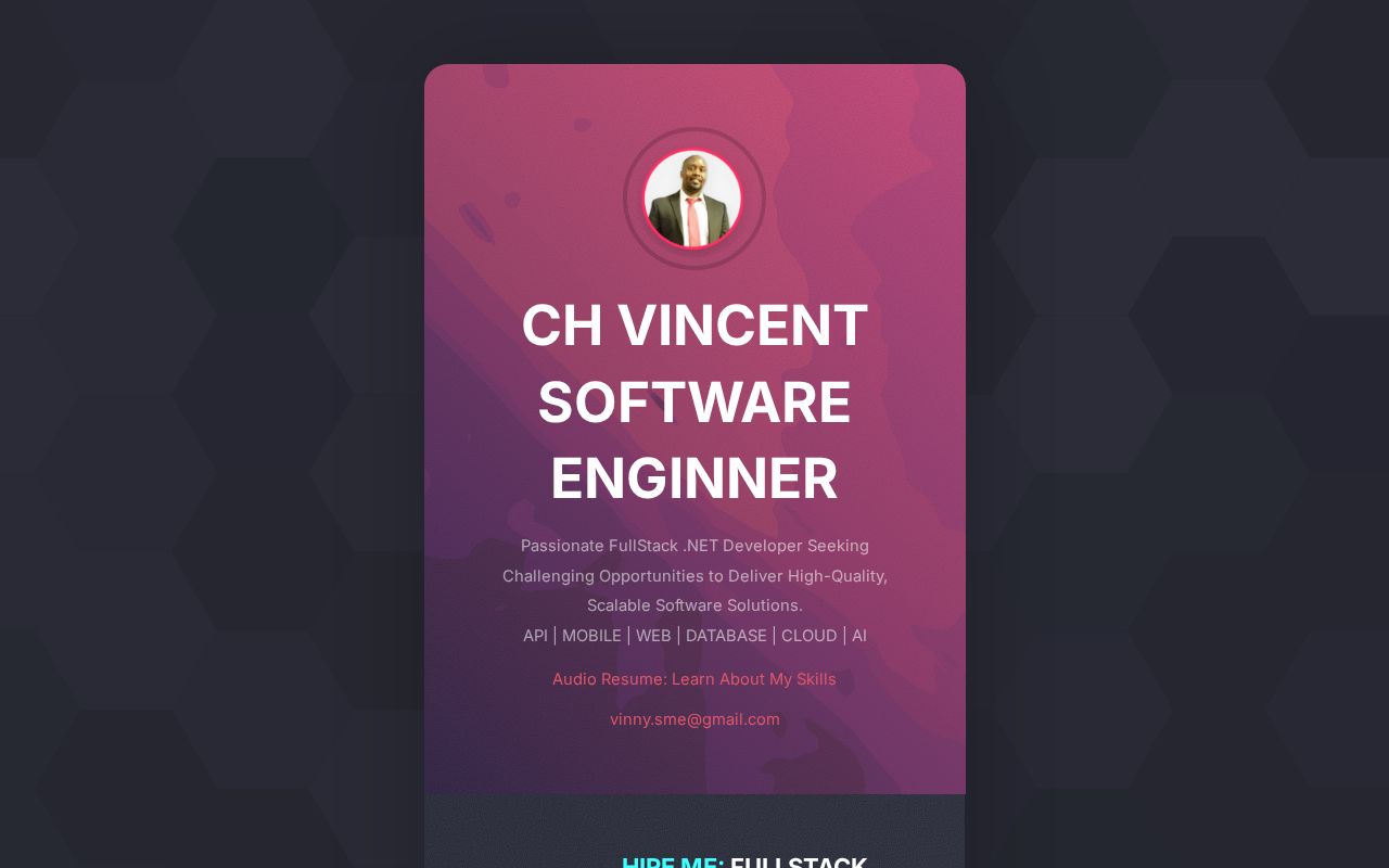 Ch Vincent | FullStack Developer